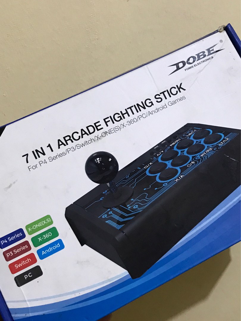Dobe 7 in 1 arcade fighting stick, Video Gaming, Gaming Accessories ...