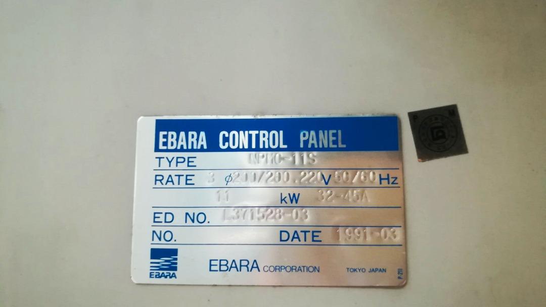 Ebara Fire pump 15hp 11kw w/ Control Panel from Japan, Commercial ...