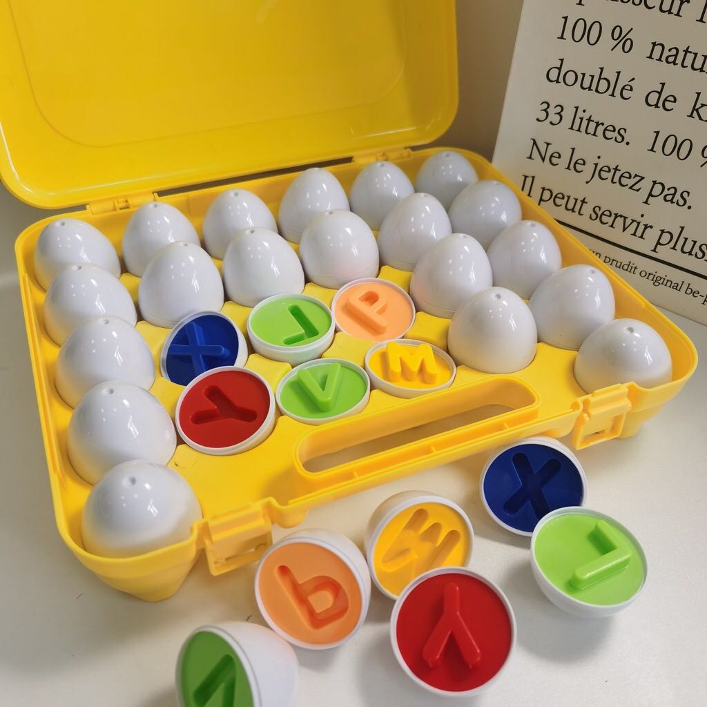 Eggs alphabet numbers 26 pcs. Matching egg toys match Egg Puzzle Game ...