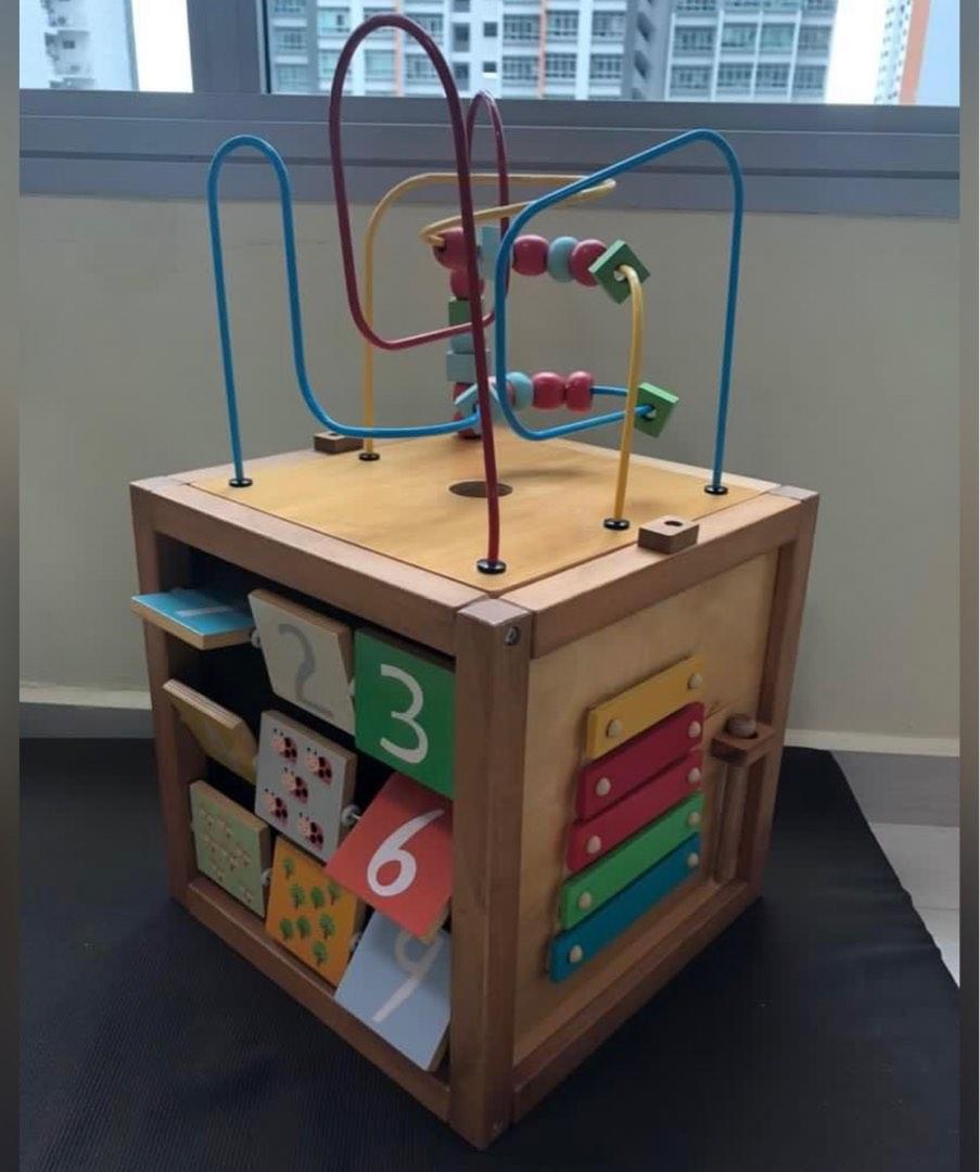 ELC Giant Wooden Activity Cube, Babies & Kids, Infant Playtime on Carousell