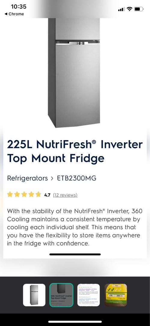 Electrolux 2 door fridge ETB2300MG, TV & Home Appliances, Kitchen Appliances, Refrigerators ...