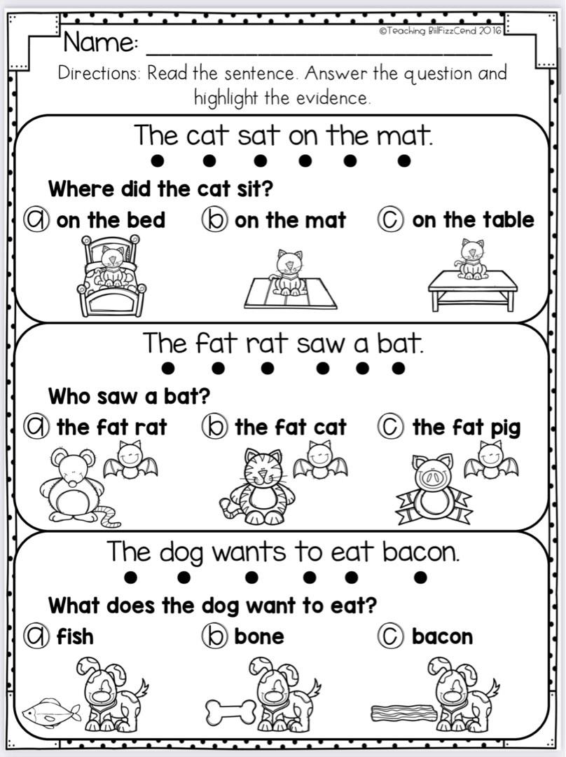 English Reading Comprehension for Early Readers Worksheet for children ...
