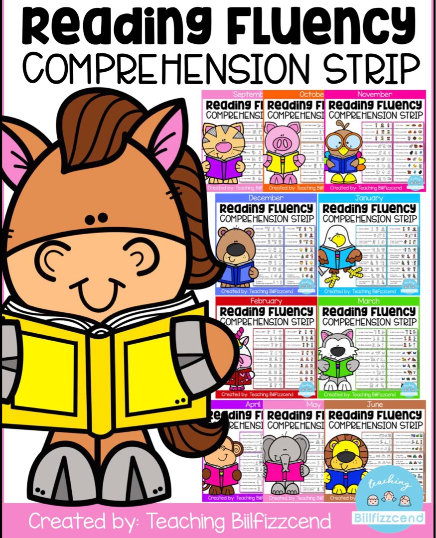 English Reading Fluency Comprehension Strip Worksheet for children ...