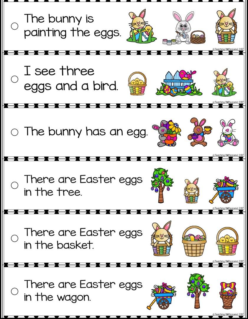 English Reading Fluency Comprehension Strip Worksheet for children ...