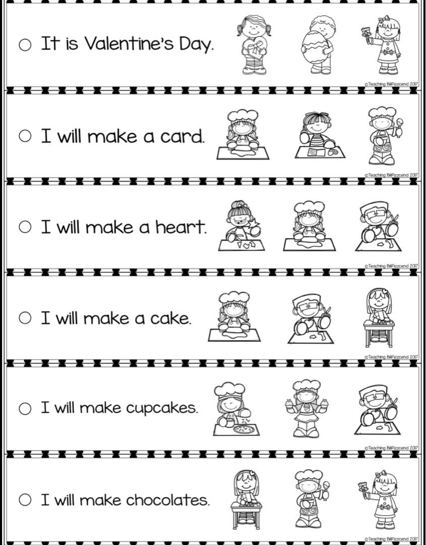 English Reading Fluency Comprehension Strip Worksheet for children ...