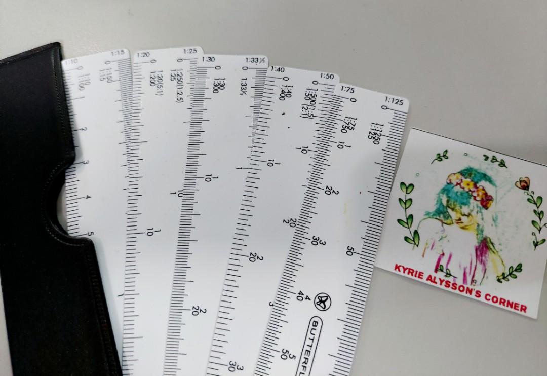 Fan Scale Ruler Architectural Scale/Ruler, Hobbies & Toys, Stationary ...