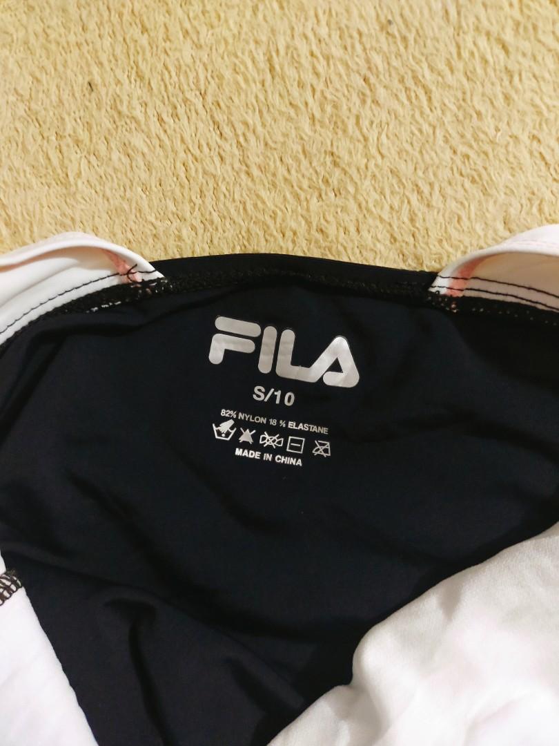 FILA COLOUR BLACK LOGO ONE PIECE SWIMSUIT, Women's Fashion, Swimwear ...