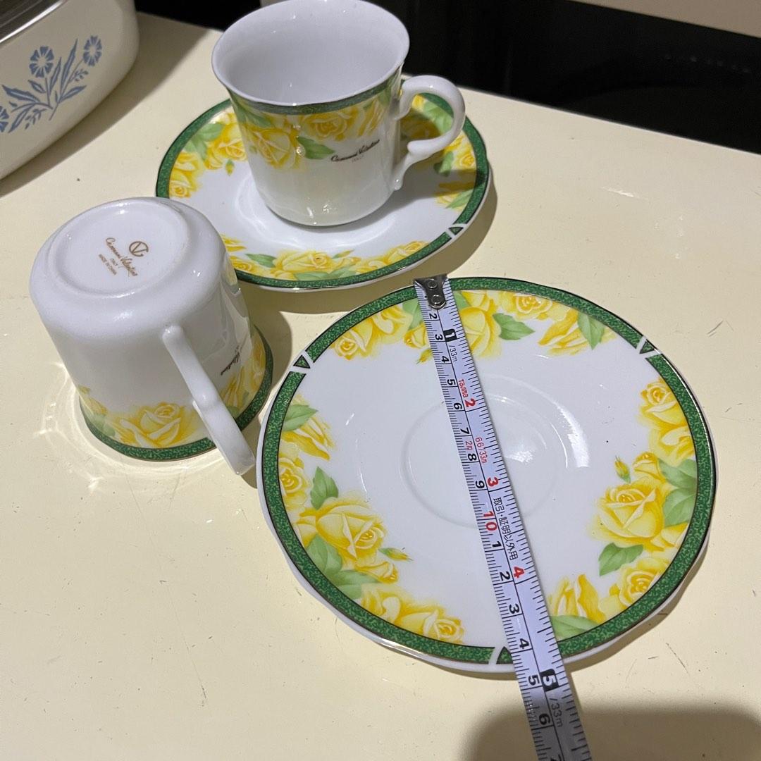 Giovanni Valentino Green Yellow Gold Cup and saucer Tea Set, Furniture ...