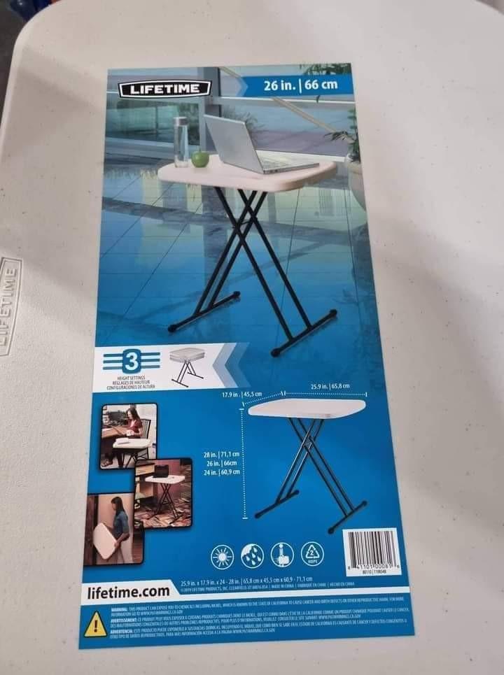 HARD PLASTIC TABLE, Furniture & Home Living, Outdoor Furniture on Carousell