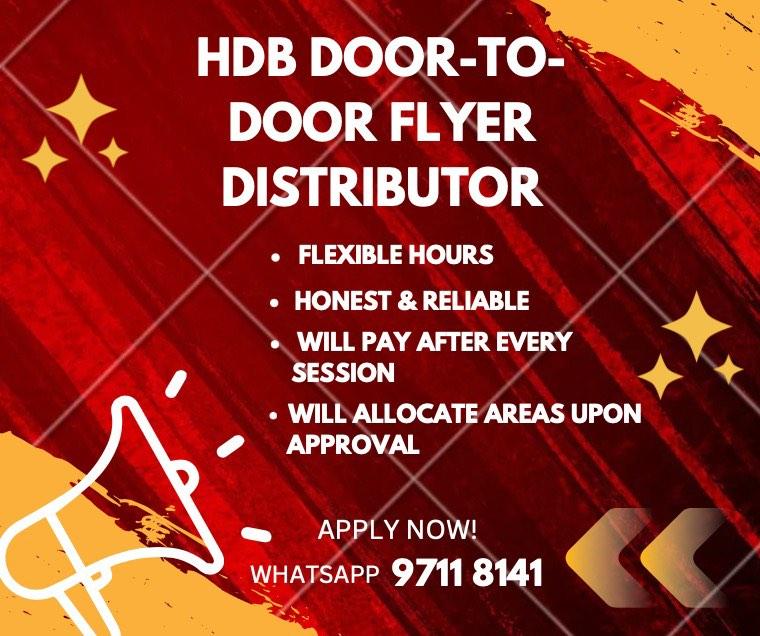 HDB Flyer Distributors, Jobs, Internships & Others on Carousell