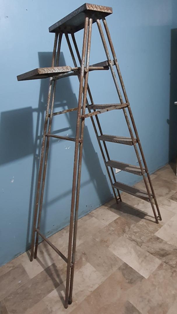 Heavy Duty Solid Steel Ladder, Furniture & Home Living, Home ...
