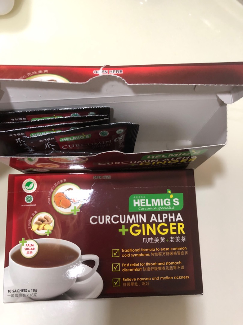 Helmigs curcumin Alpha and ginger, Health & Nutrition, Health ...