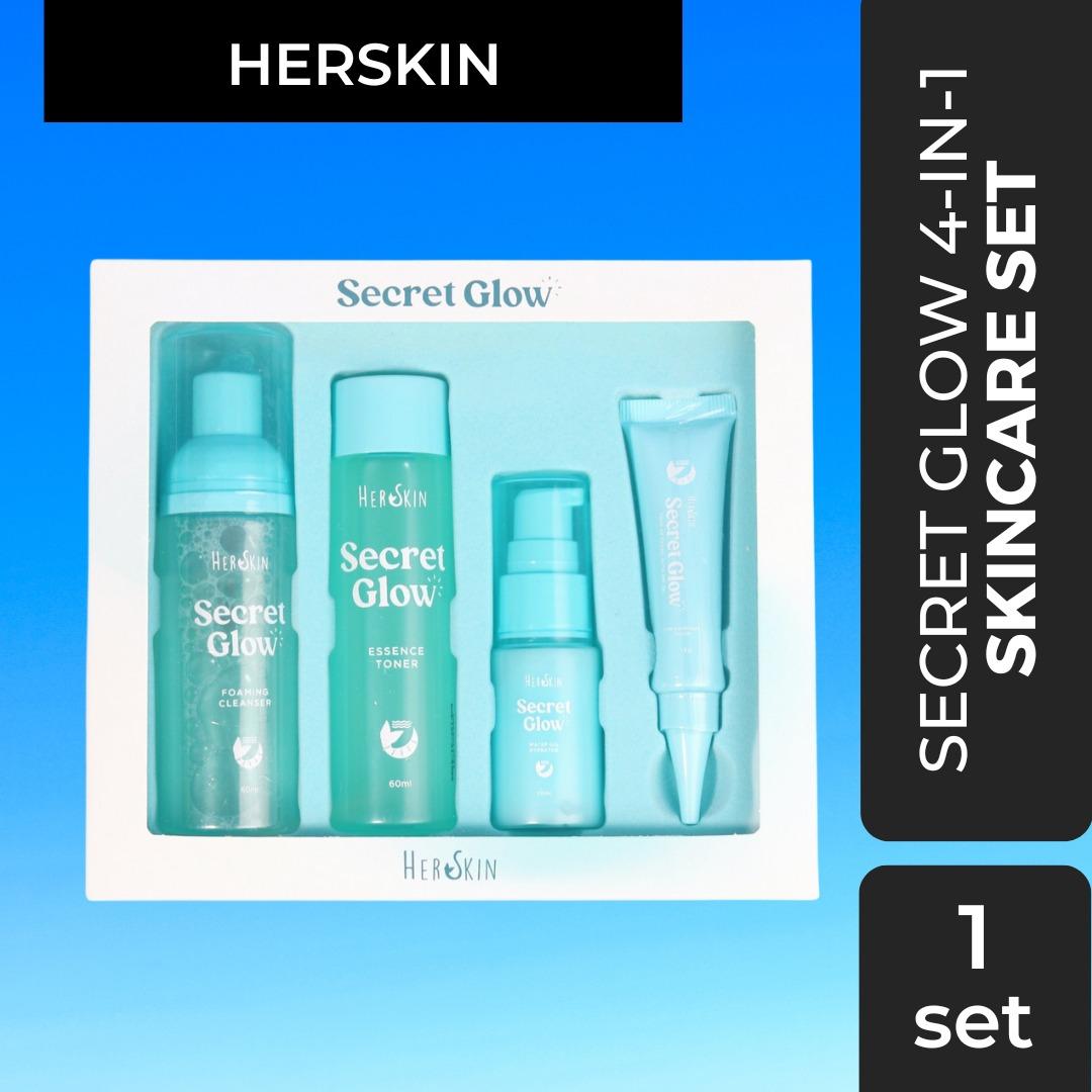 HerSkin Secret Glow 4-in-1 Skincare Set, Beauty & Personal Care, Face ...