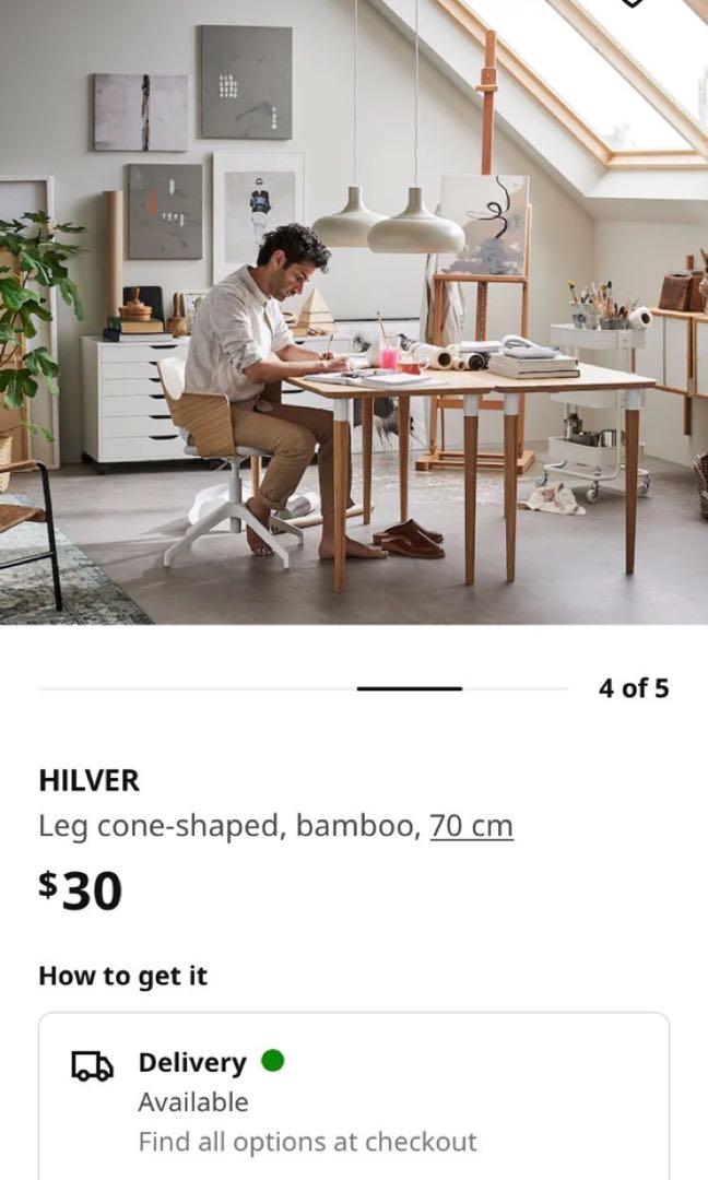 HILVER ( table legs from IKEA), Furniture & Home Living, Furniture ...