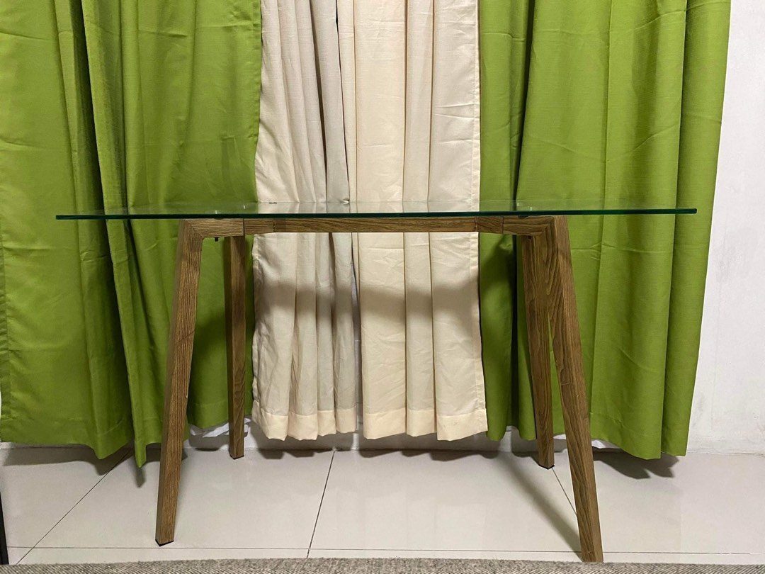 [Home Decor] Rectangular glass table, Furniture & Home Living, Furniture, Tables & Sets on Carousell