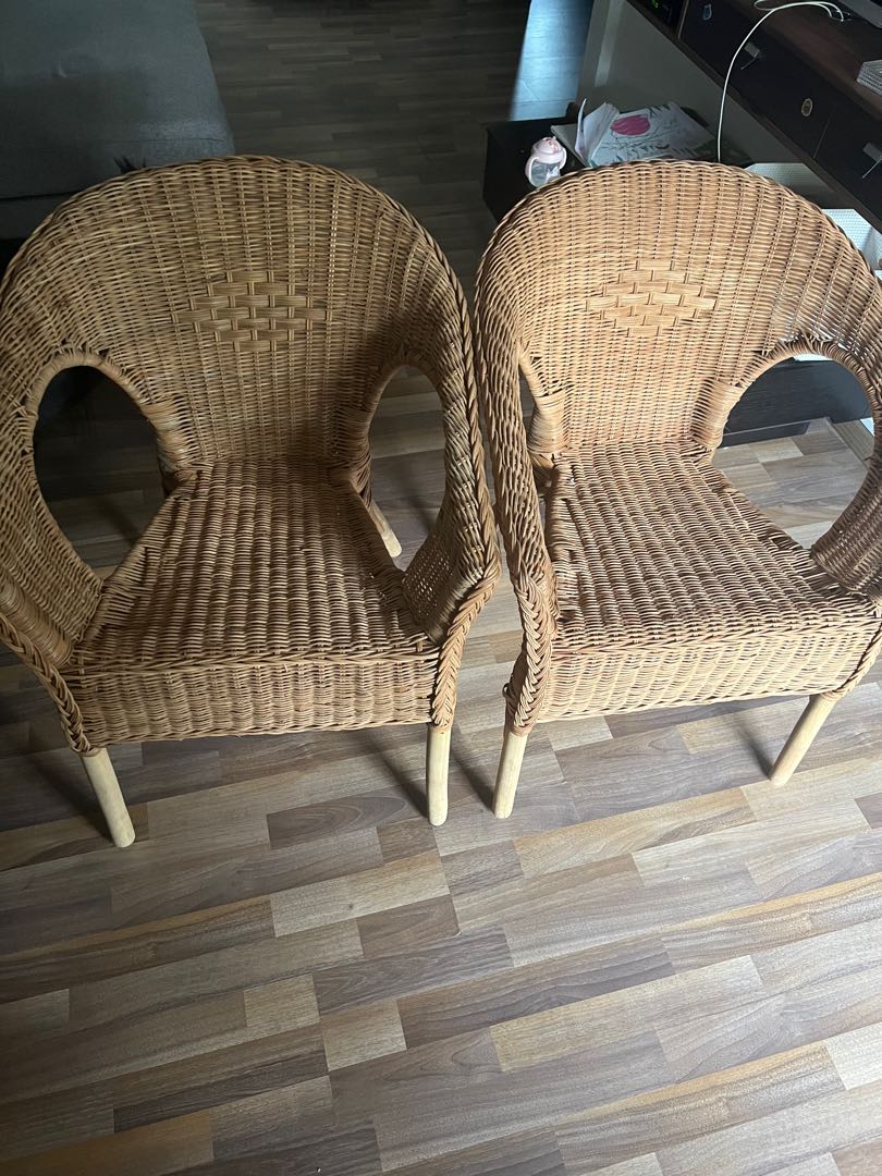 Ikea AGEN rattan chair, Furniture & Home Living, Outdoor Furniture on ...