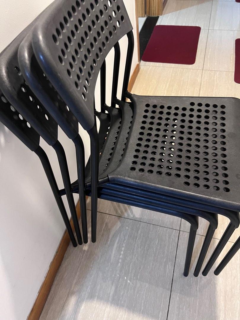 Ikea black chairs good condition , Furniture & Home Living, Furniture ...