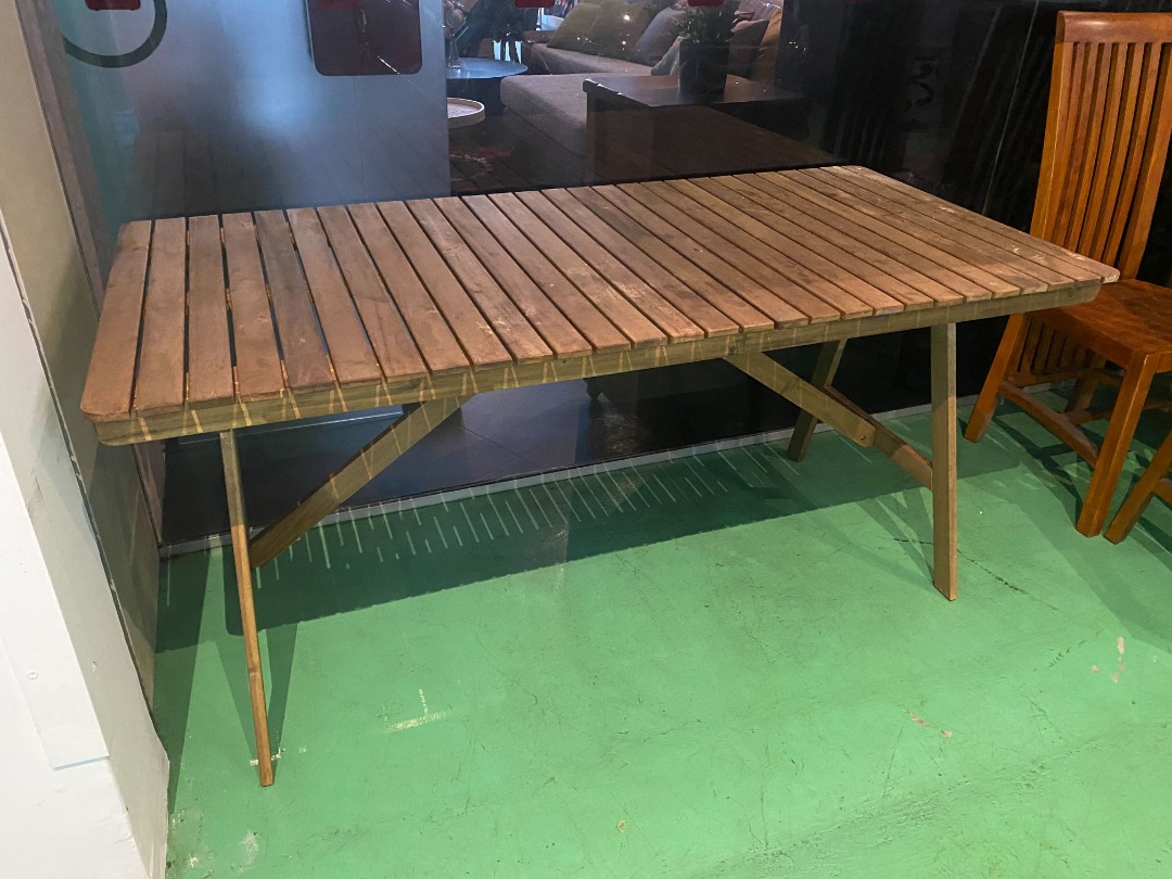 Ikea FALHOLMEN Patio Balcony Wooden Table, Furniture & Home Living ...