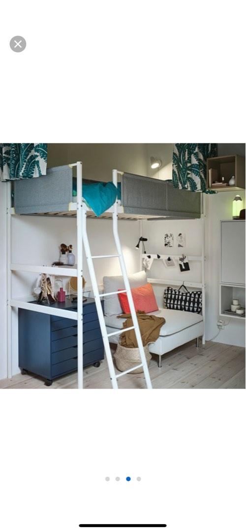IKEA Vitval Loft bed 90x200 cm, Furniture & Home Living, Bedding ...