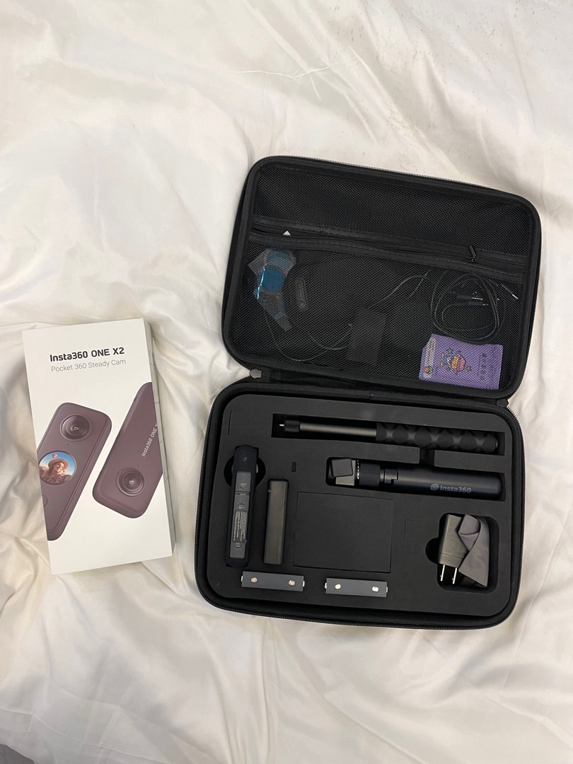 Insta360 One X2 Complete w/ Accessories, Photography, Cameras on Carousell