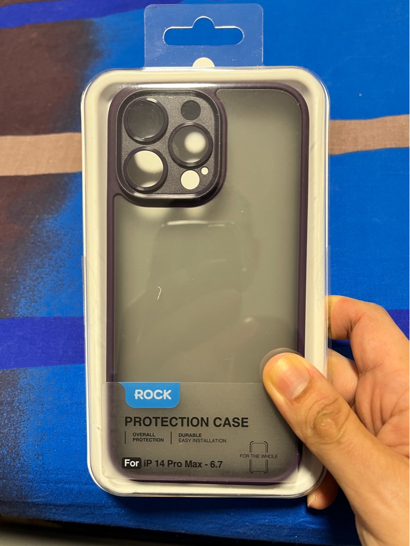 Iphone 14 pro max transparent purple casing, Mobile Phones & Gadgets ...