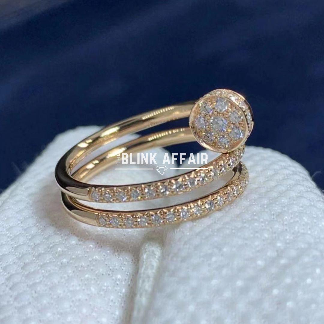 JUSTE UN CLOU Diamond Paved Ring, Women's Fashion, Jewelry & Organisers, Rings on Carousell