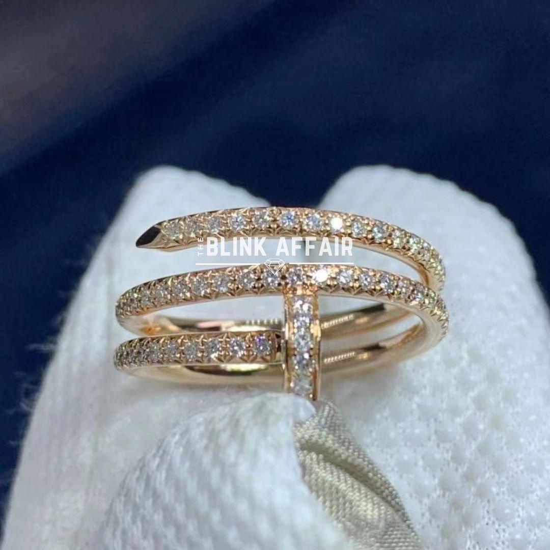 JUSTE UN CLOU Diamond Paved Ring, Women's Fashion, Jewelry & Organisers, Rings on Carousell