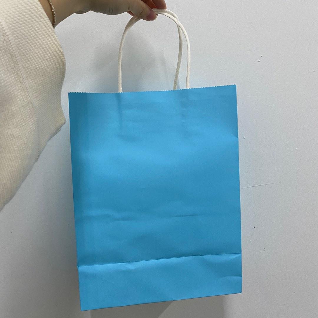 Light blue paper bag gift bag, Hobbies & Toys, Stationery & Craft ...