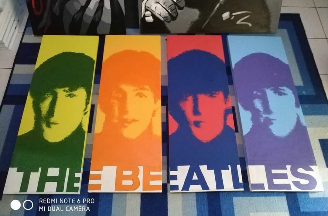 Lukisan Pop Art Repro Andy Warhol The Beatles, Desain & Kerajinan Tangan, Karya Seni di Carousell