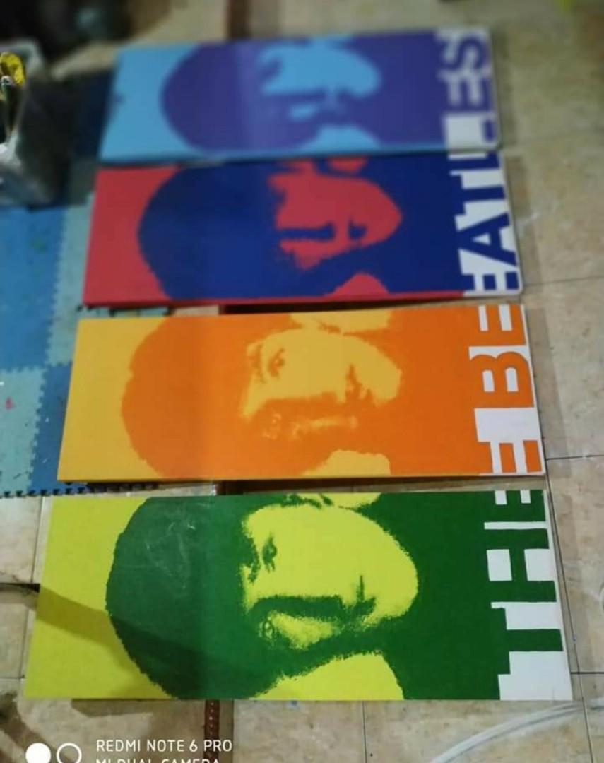 Lukisan Pop Art Repro Andy Warhol The Beatles, Desain & Kerajinan Tangan, Karya Seni di Carousell