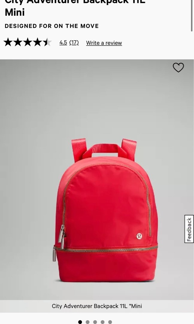 Lululemon City Adventurer Backpack 11L Mini (Pale Raspberry), Women's ...