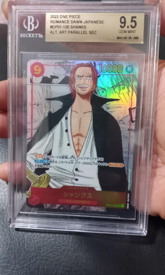 Manga Shanks op01-120 alternate art BGS 9.5 slab grade one piece card ...