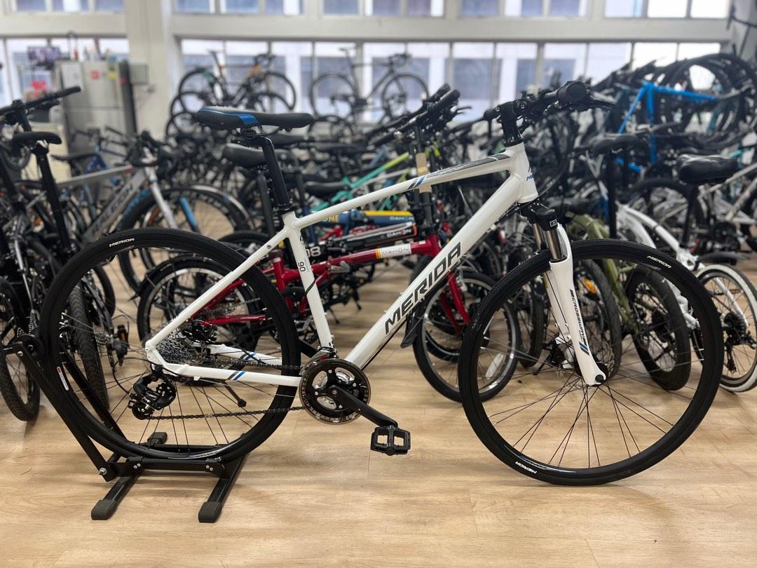 Merida crossway 90 hybrid bike touring bicycle with suspension giant ...