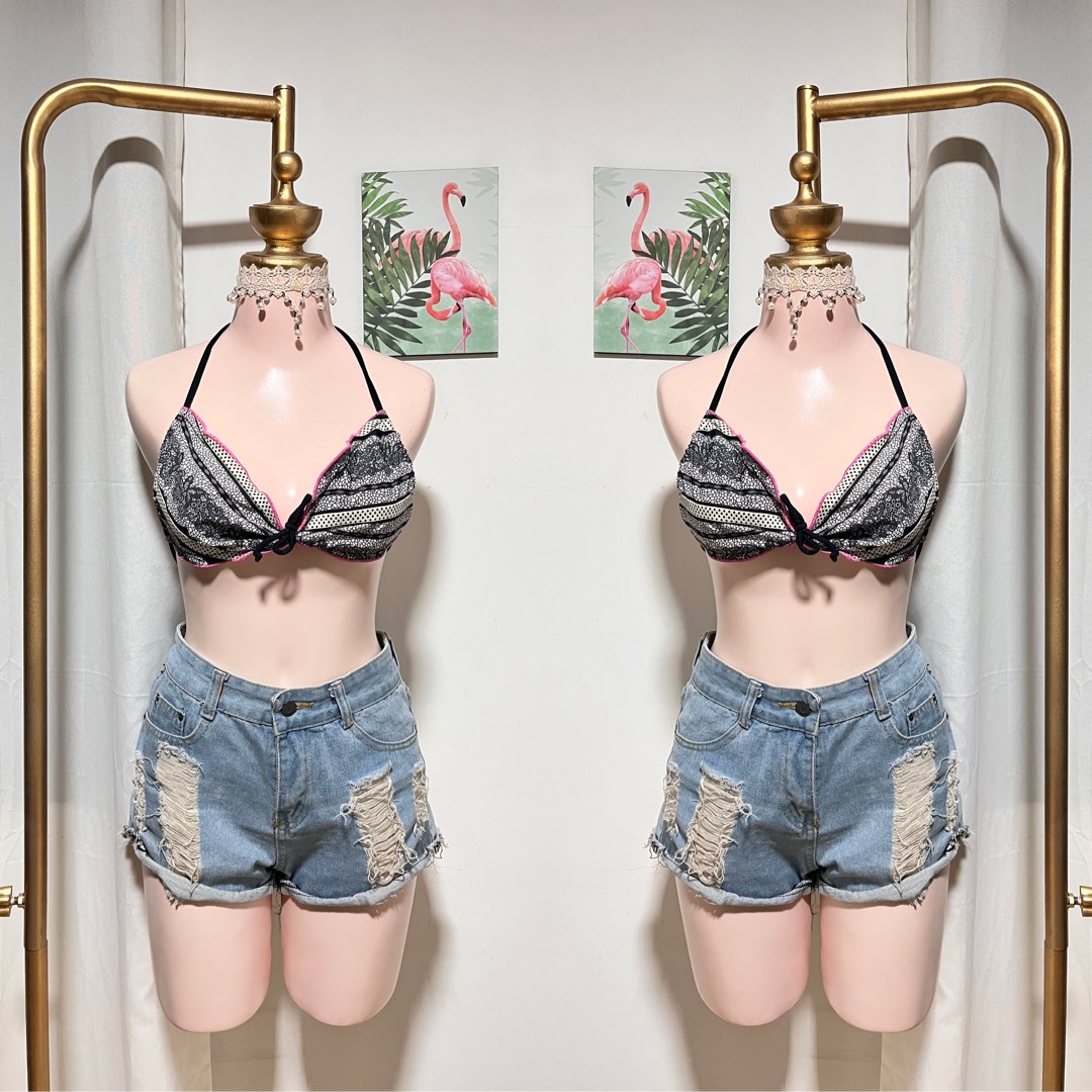 Mermaid bra aztec pink swimsuit bikini bra summer beach, Women's Fashion, Swimwear, Bikinis ...