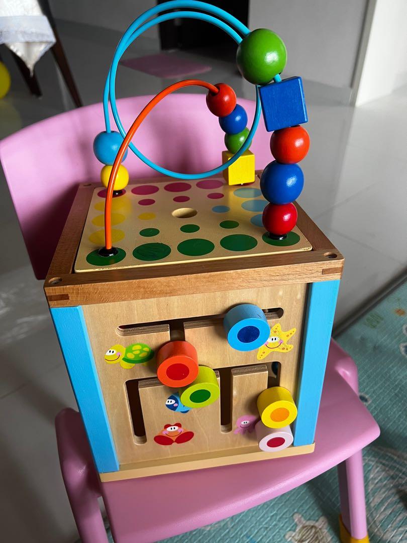 Multi sensory wooden cube, Babies & Kids, Infant Playtime on Carousell