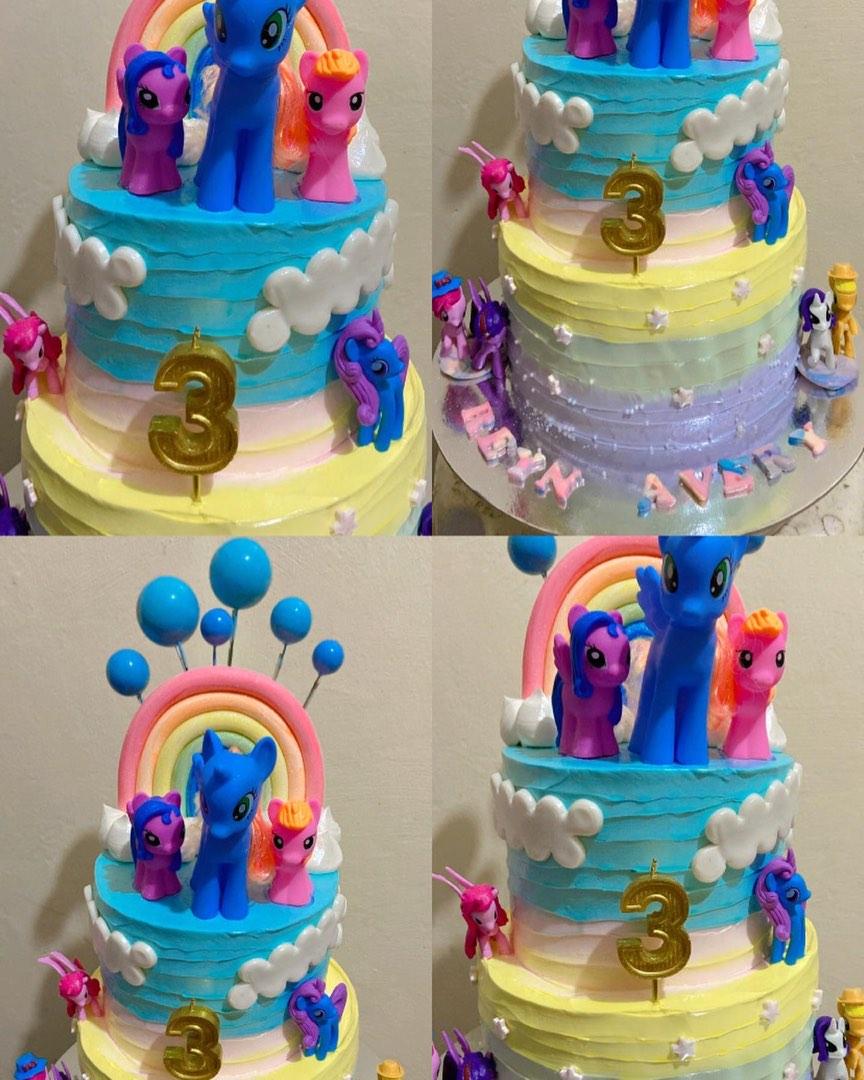 My Little Pony 2 Tier Cake, Food & Drinks, Homemade Bakes on Carousell