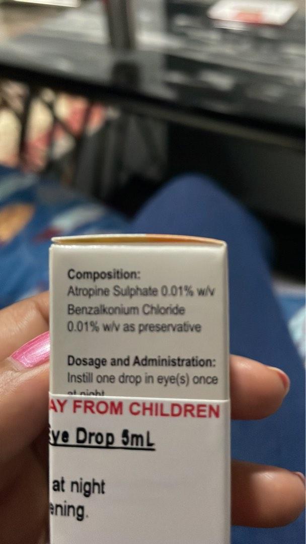 Myopine eye drops - atropine 0.01%, Health & Nutrition, Health ...