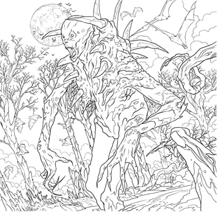 Mythogoria Colouring Book. Halloween colouring book., Hobbies & Toys ...