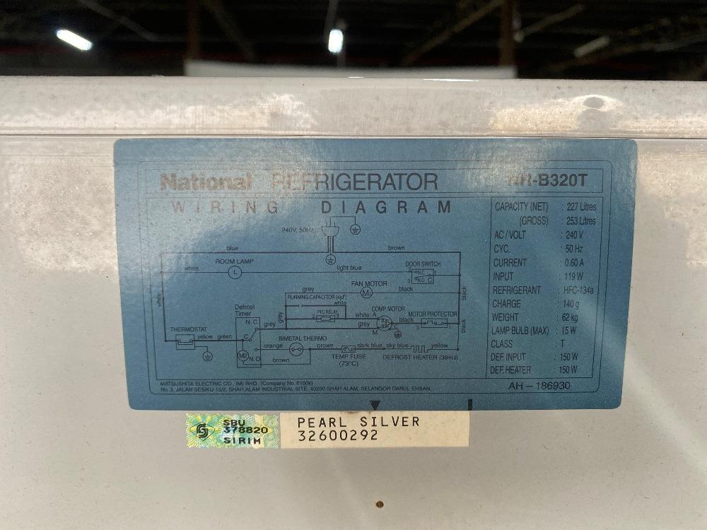 NATIONAL Refrigerator Model NR-BT30T / NATIONAL Refrigerator Model NR ...