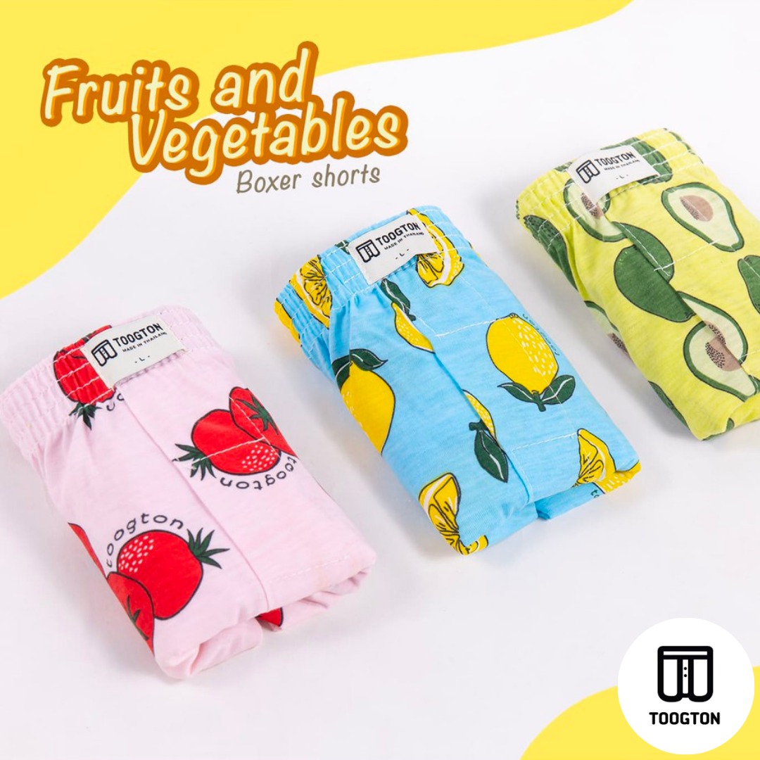 No. 1 in Thailand | Toogton Unisex Boxer Fruits & Vege Collection, Men ...