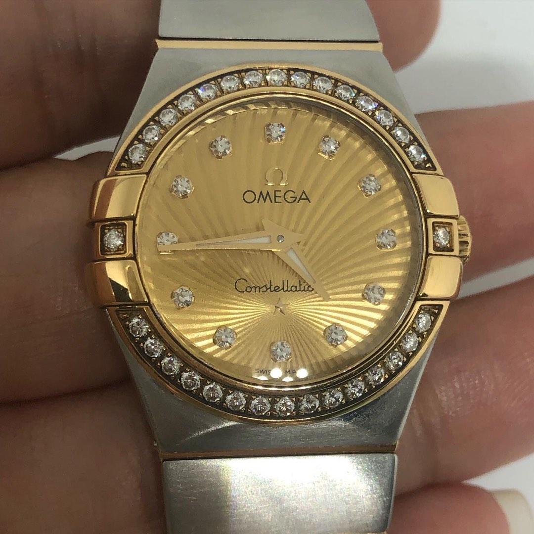 Omega Constellation Double Eagle In and Out Diamonds Quartz Swirl ...
