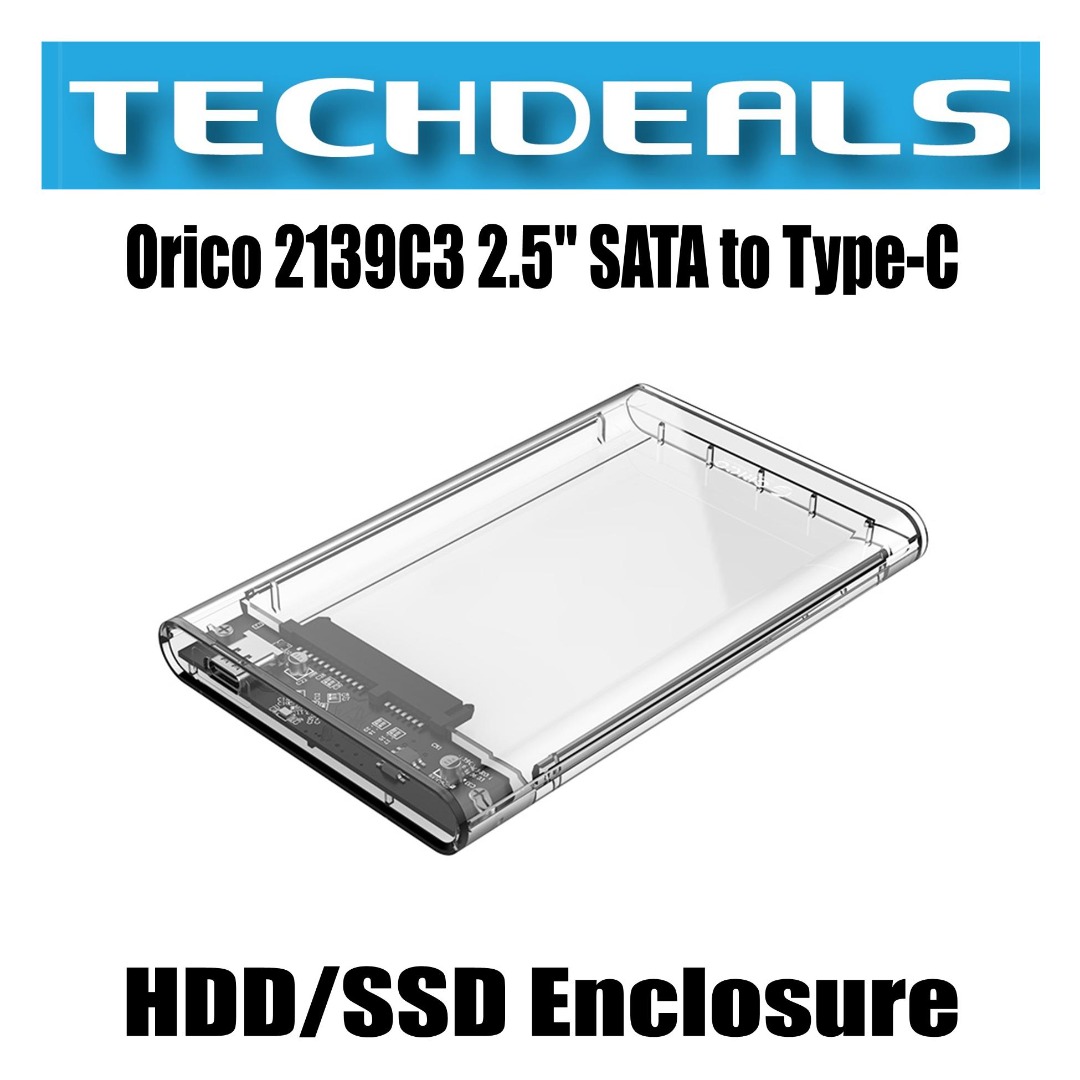 Orico 2139C3 2.5" SATA to Type-C HDD/SSD Enclosure, Computers & Tech ...