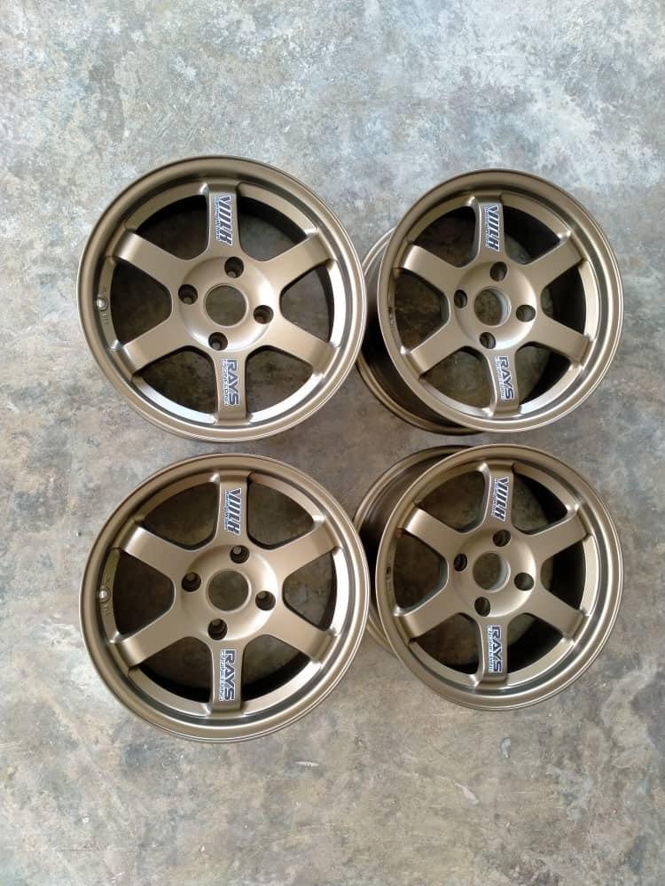 Original Japan TE37 15X7 ET0 114.3, Auto Accessories on Carousell