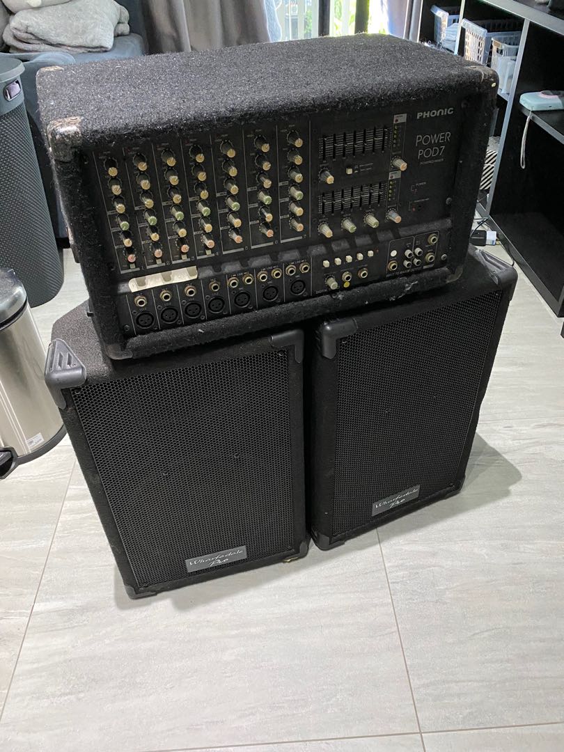 CLEARANCE Phonic POD 7 + Warfedale pro speakers PA system Set, Audio ...