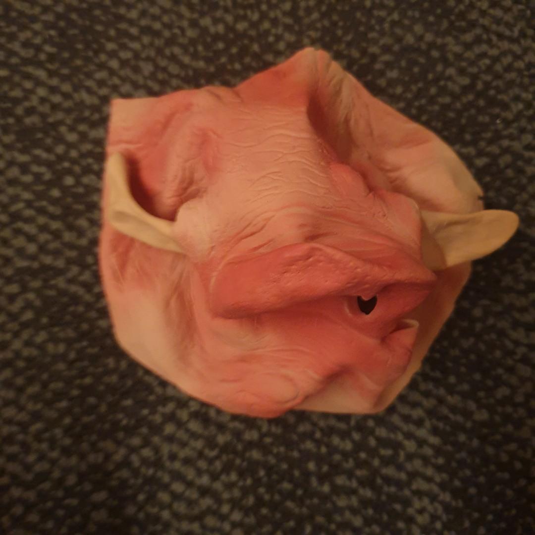 Pig latex mask half face Halloween animal mask, Hobbies & Toys, Toys ...