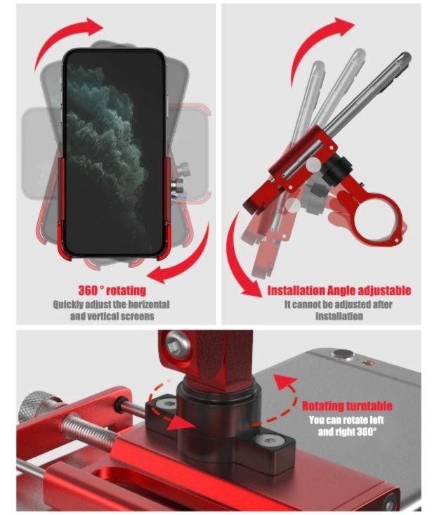 Premium Version GUB P30 Rainbow Oil Slick Phone Holder Mount Stand ...