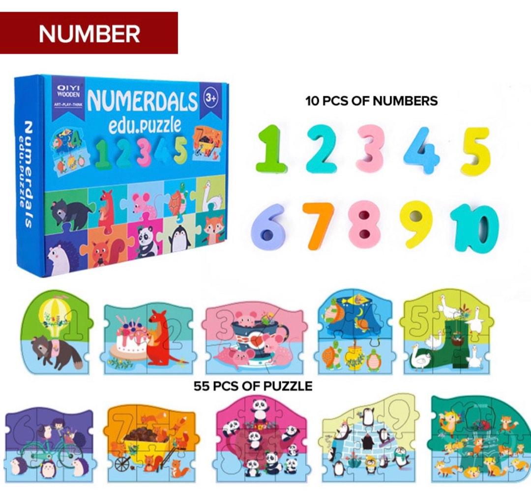 QIYI Wooden Education Puzzle for Learning Alphabet and Number for Age 3 ...