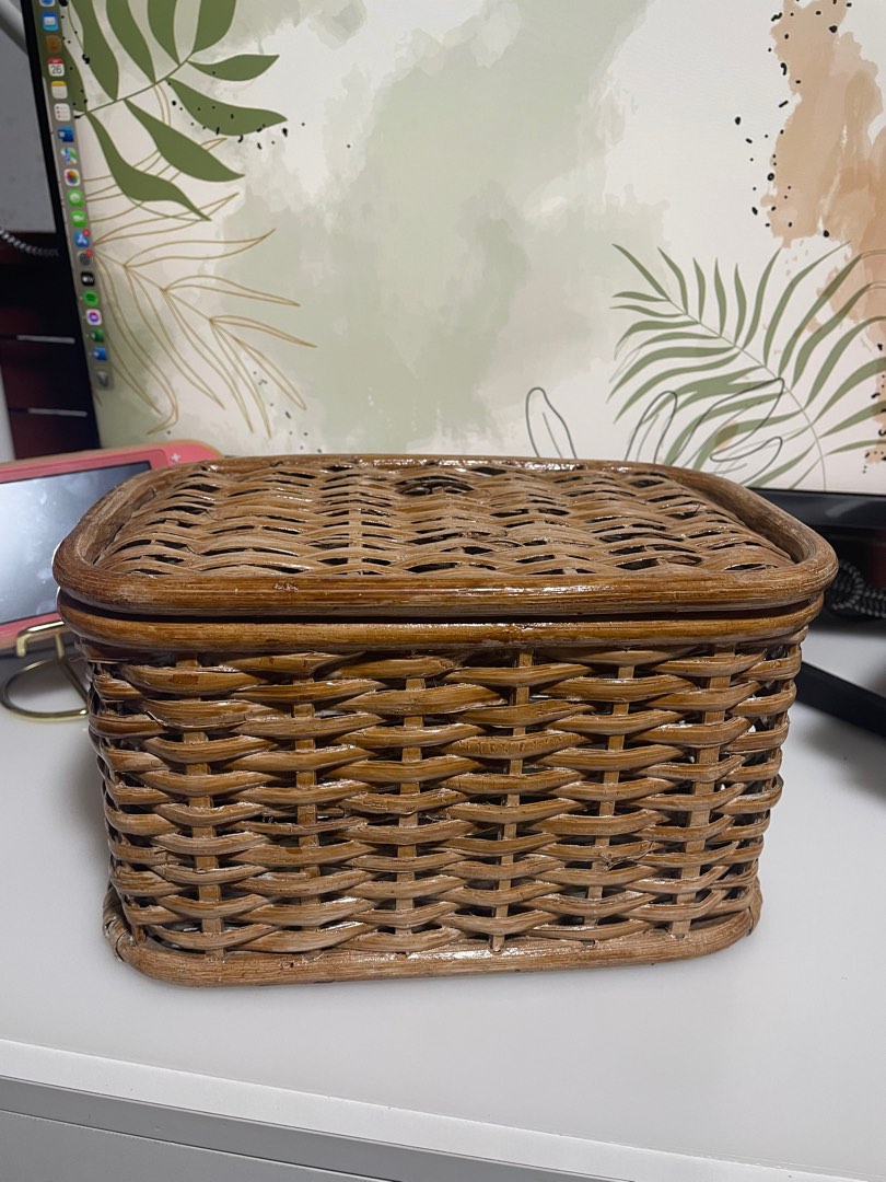 RATTAN BOX MEDIUM SIZED, Furniture & Home Living, Home Improvement ...