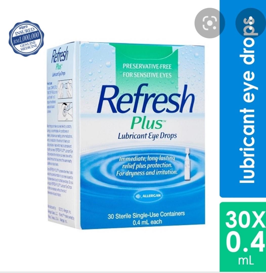 Refresh Plus Lubricant Eye Drops (Allergan), Beauty & Personal Care ...