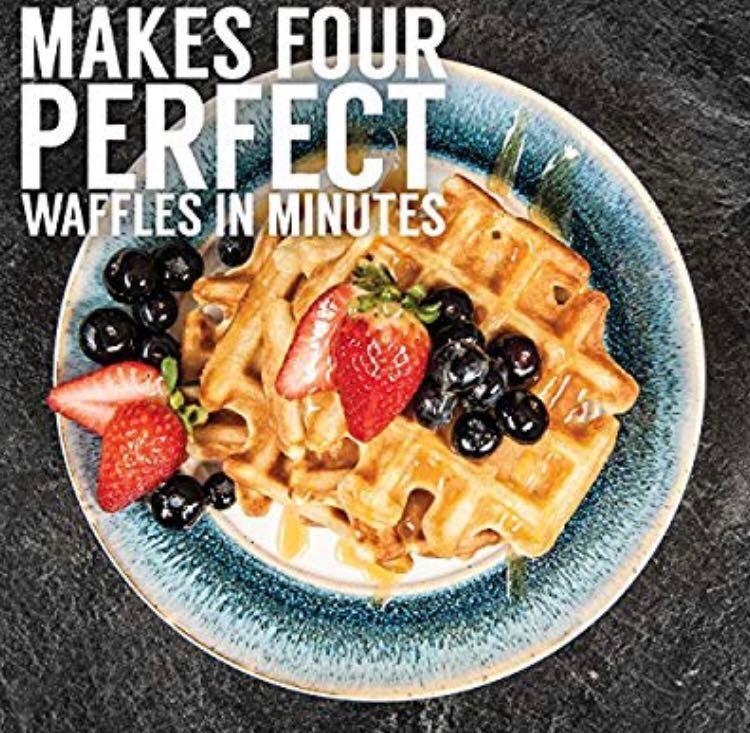 Savisto Large Quad Waffle Maker | 1100W Electric Belgian Waffle Iron ...